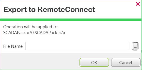 SCADAPack x70 Driver Guide - Export to RemoteConnect (Using SCADAPack x70 Specific Actions)